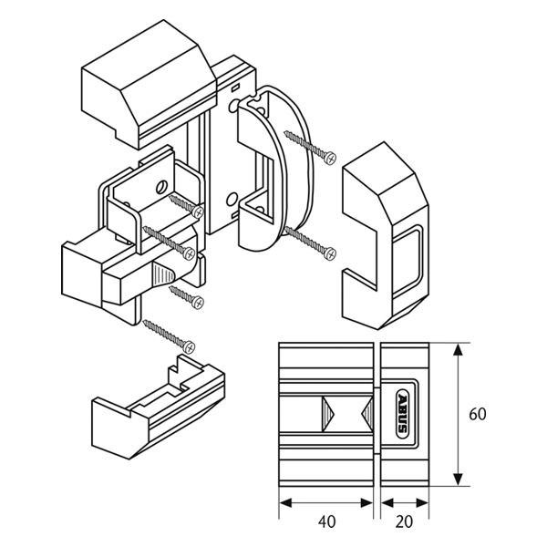 ABUS Schiebe-Riegel SR30 für Innentüren - Fallen / Riegel - weitere Kategorien ...