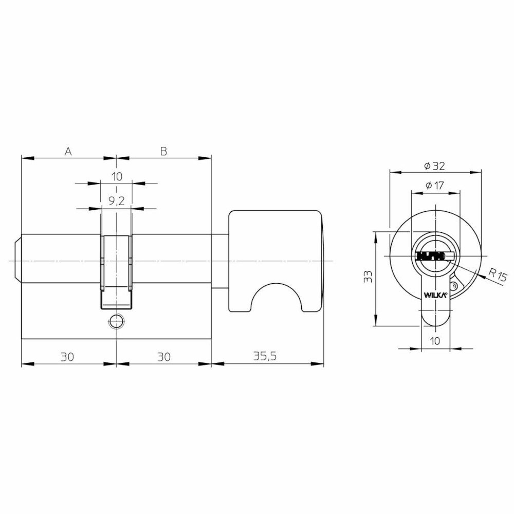 WILKA Knaufzylinder Normalprofil 3605 - Profilzylinder - Schlösser ...