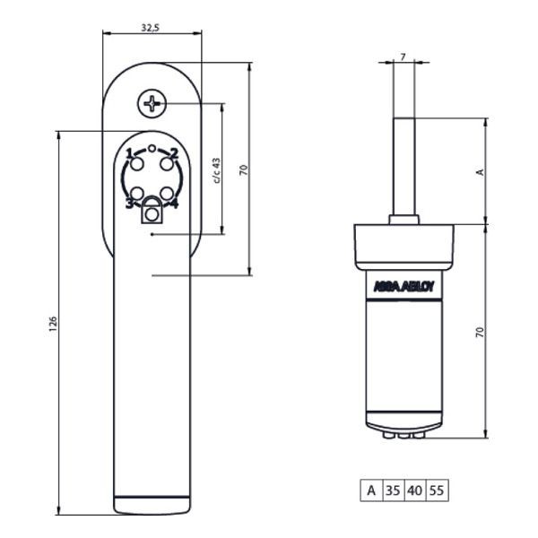ASSA ABLOY Code Handle Window 492-WO