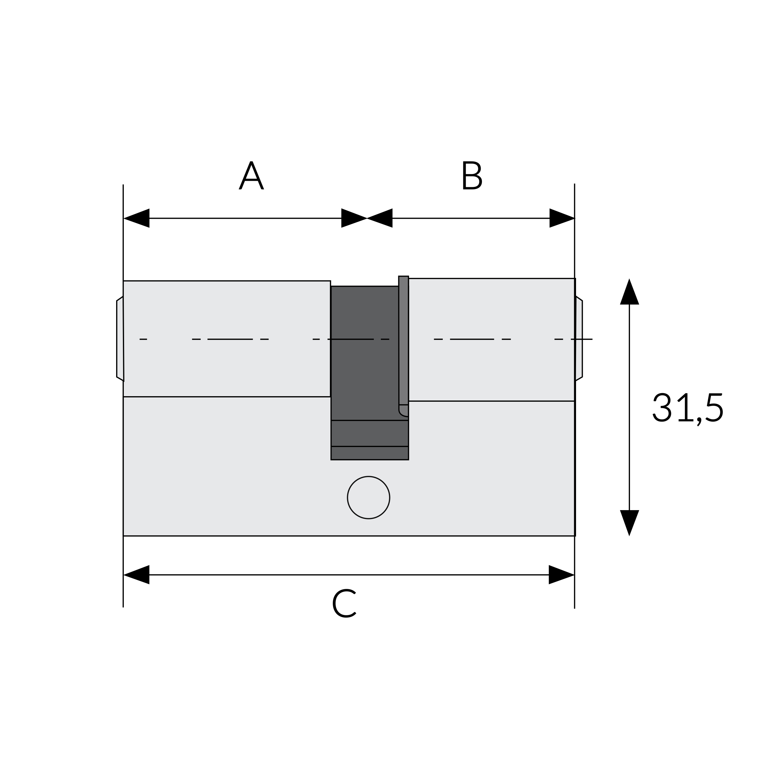 ABUS Magtec.2500 Doppelzylinder - Profilzylinder - Schlösser - Sicherheitstechnik Shop
