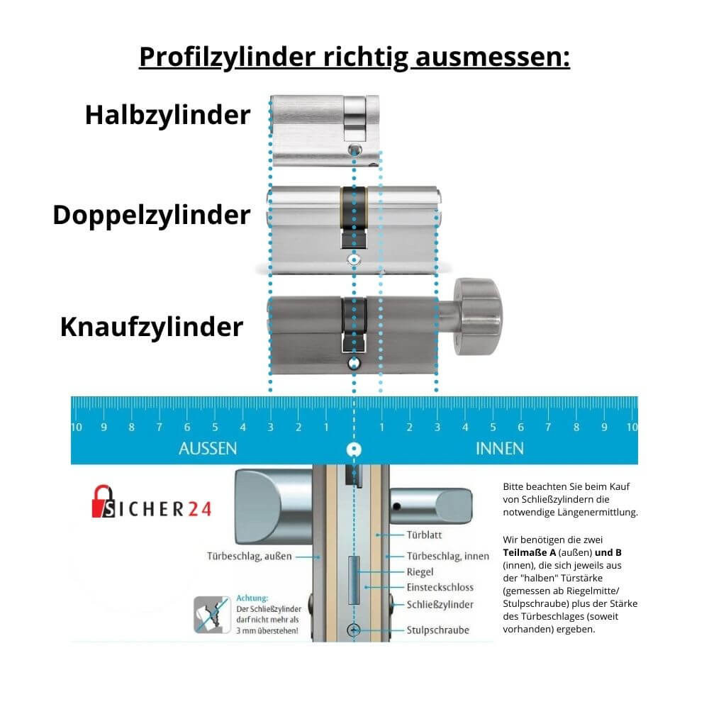 BKS Nuvius 3600 Doppelzylinder - Profilzylinder - Schlösser - Sicherheitstechnik Shop