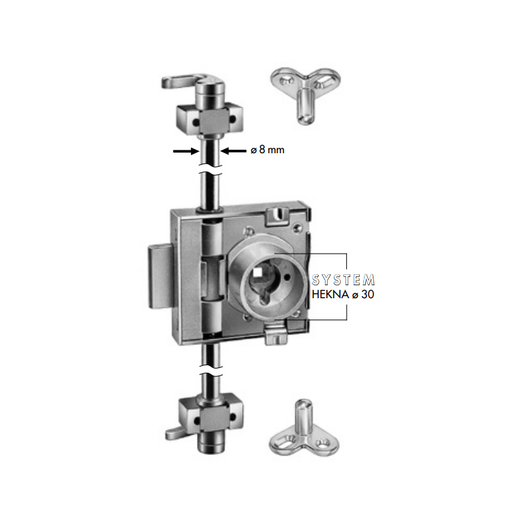 HEKNA Objekt-Drehstangenschloss Typ 387 - Möbelschlösser - Schlösser ...
